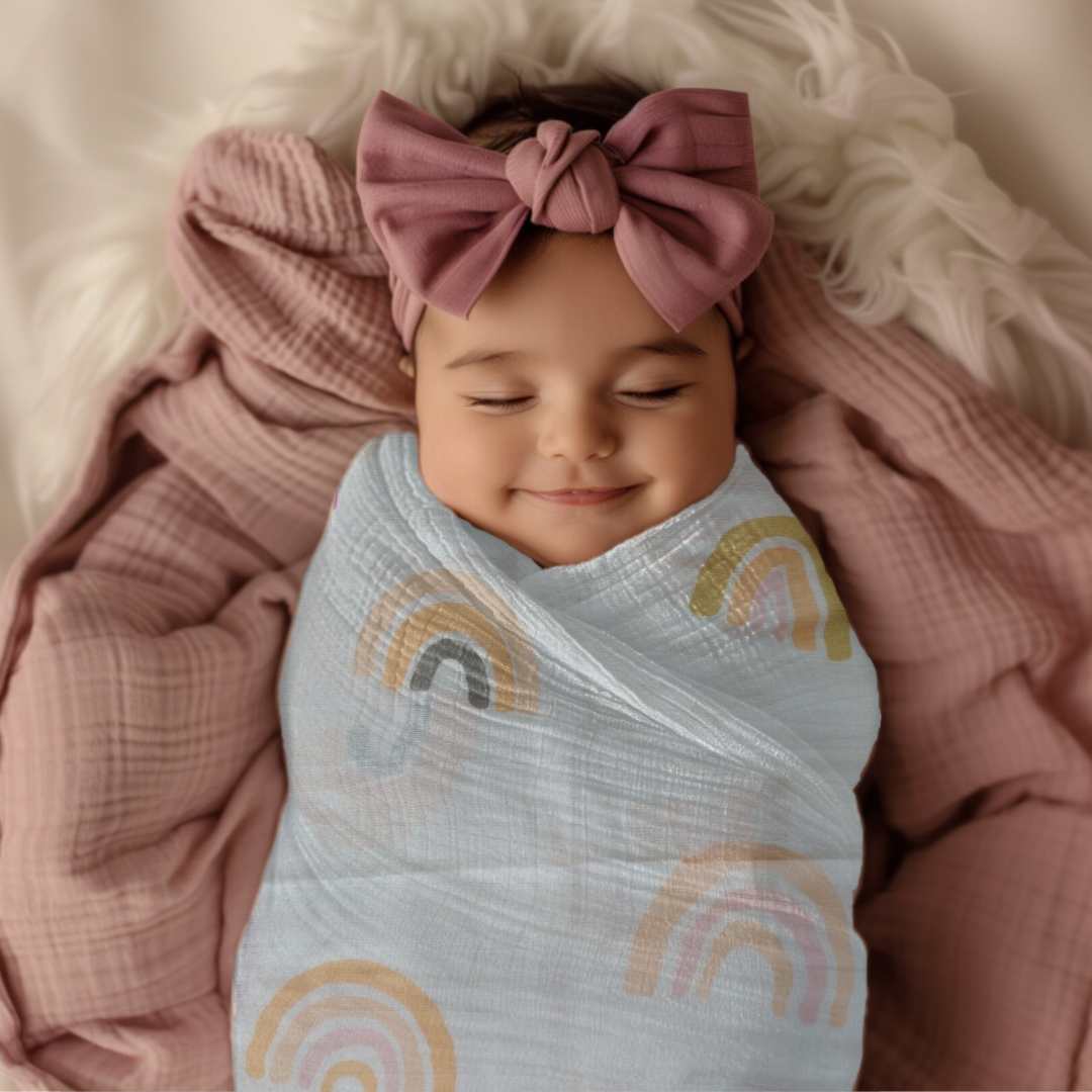 Rainbow Bliss Dream Wrap Versatile Muslin Blanket – Bibs Manila