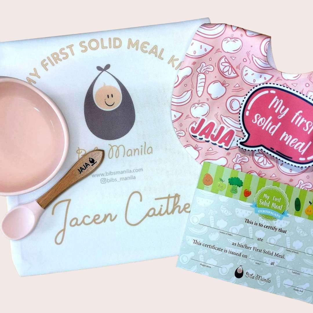 Solid Meal Kit in Peppa Pink - All Silicone Spoon – Bibs Manila