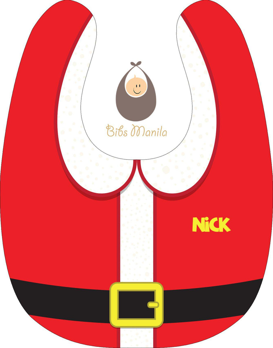 Baby Santa Costume Personalized Baby Bib – Bibs Manila