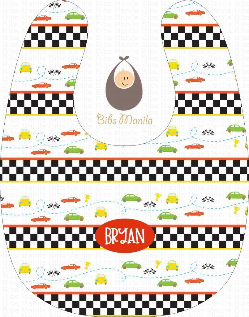 Race Track Map Personalized Baby Bib – Bibs Manila