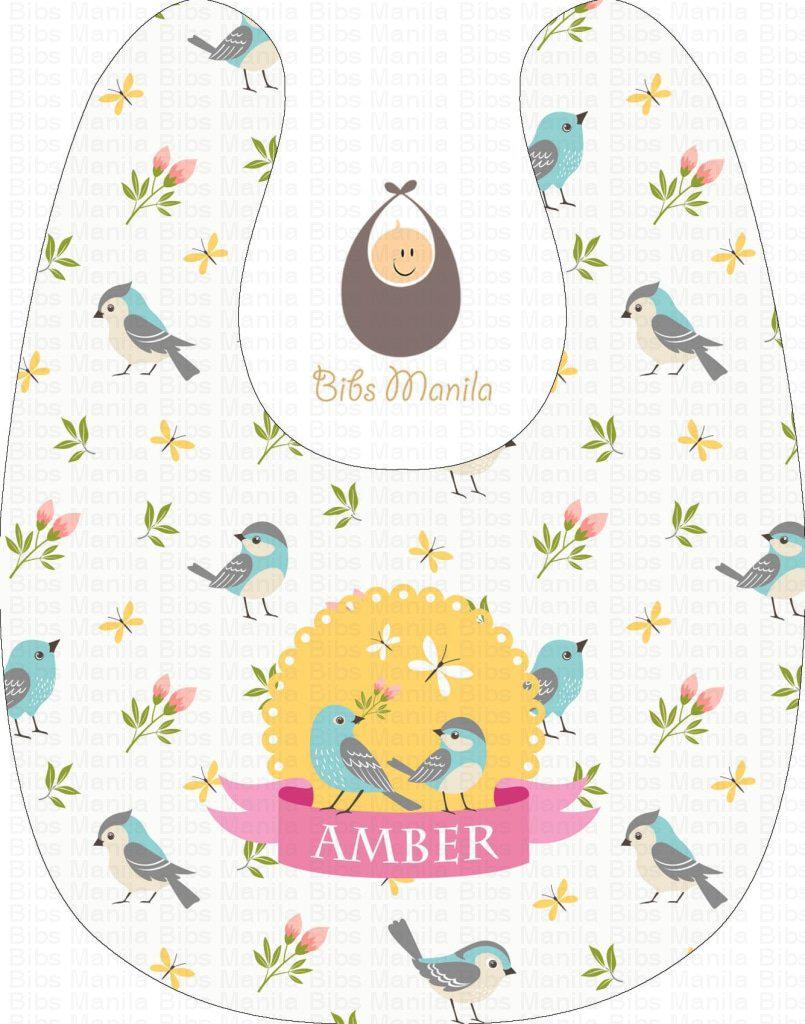 Sweet Birds Personalized Baby Bib – Bibs Manila